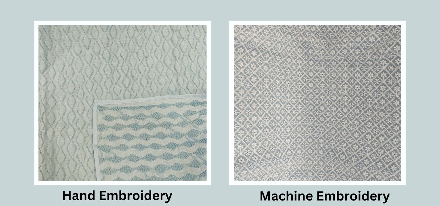 Hand vs. Machine Embroidery – Why Authentic Chikankari Stands Out