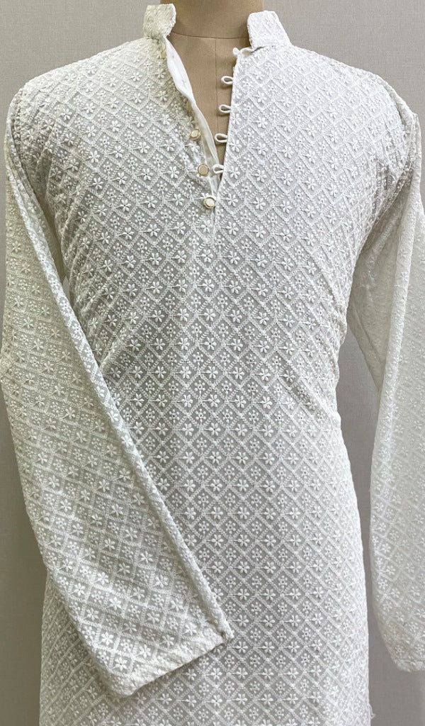 Chikankari Mens Wear | Chickenkari Kurta For Men - Nazrana Cikan